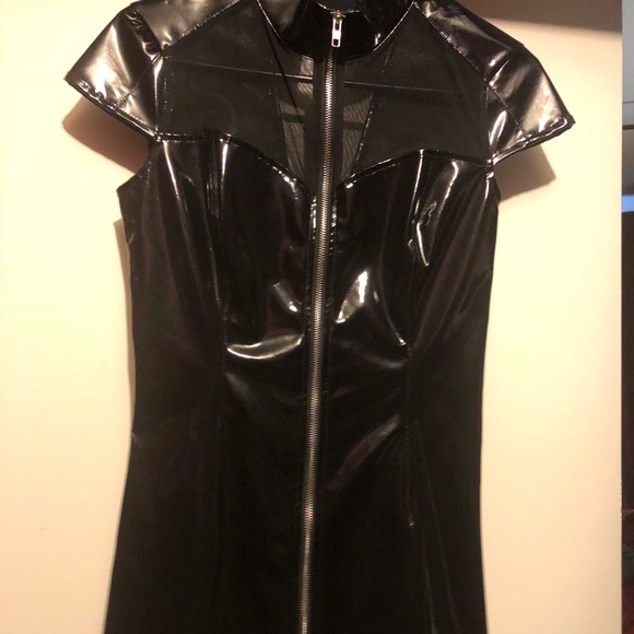 Dresses | Gothic Black Pvc Dress | Poshmark
